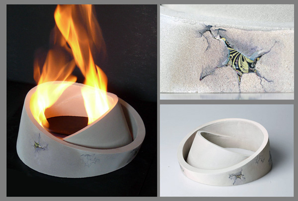 Ceramic Bio-Fireplace - Yanko Design
